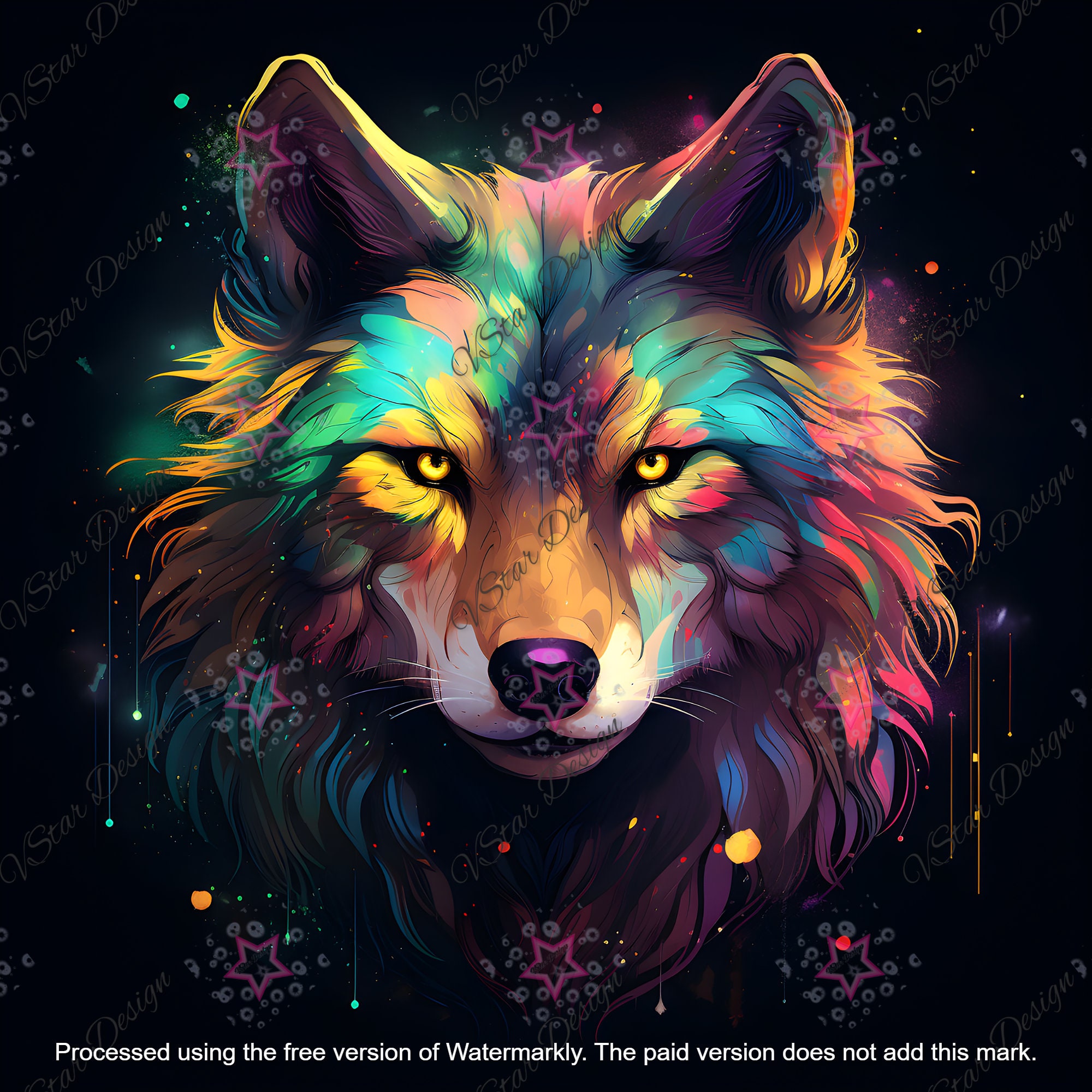 Wolf Pack, Digital Prints, Set of 4, Square Prints, Animal Wall Art ...