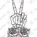 Peace Sign, Skeleton Hand, Roses, SVG File, Cut File, PNG File, Digital ...