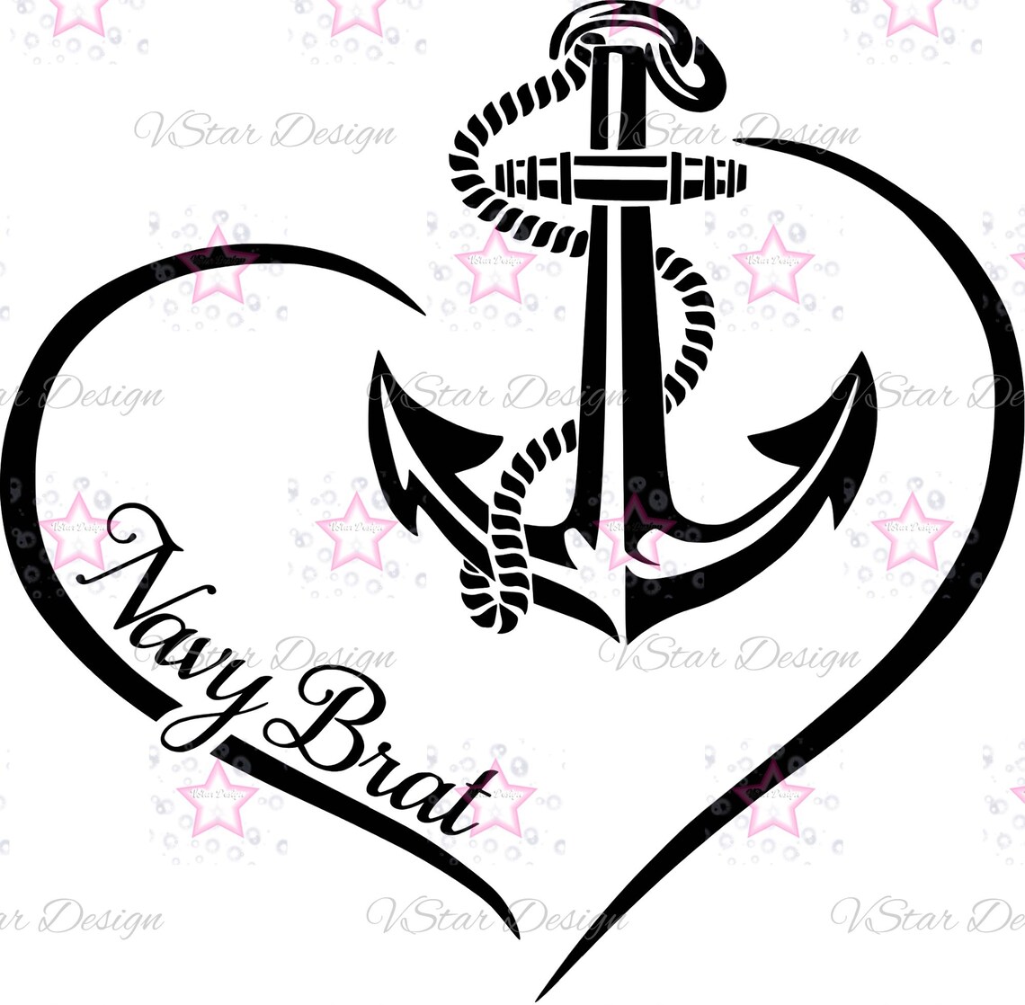Navy Brat, SVG File, Cut File, PNG File, Digital Download, Anchor ...