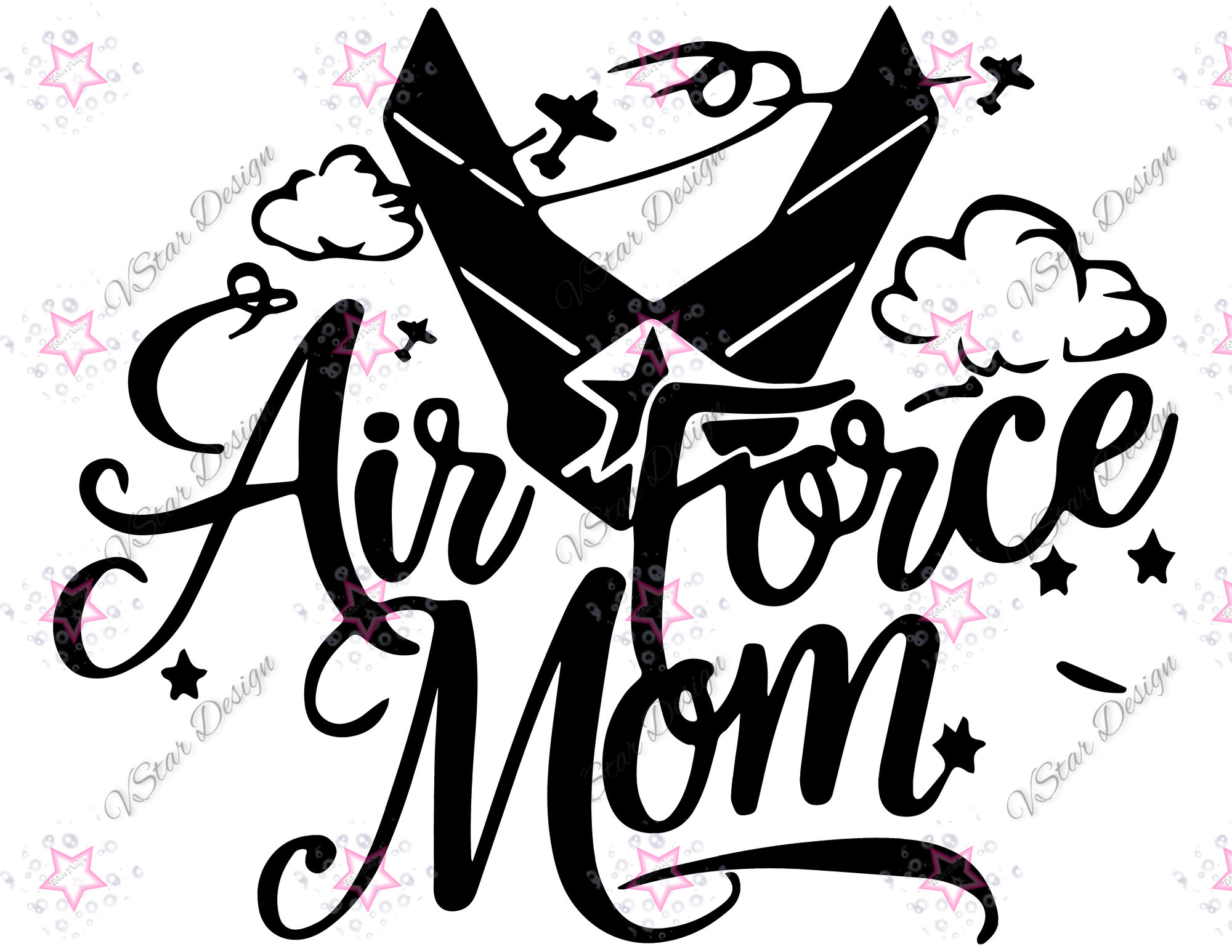 Air Force Mom Wings, Air Force Mom, SVG File, Cut File, PNG File ...