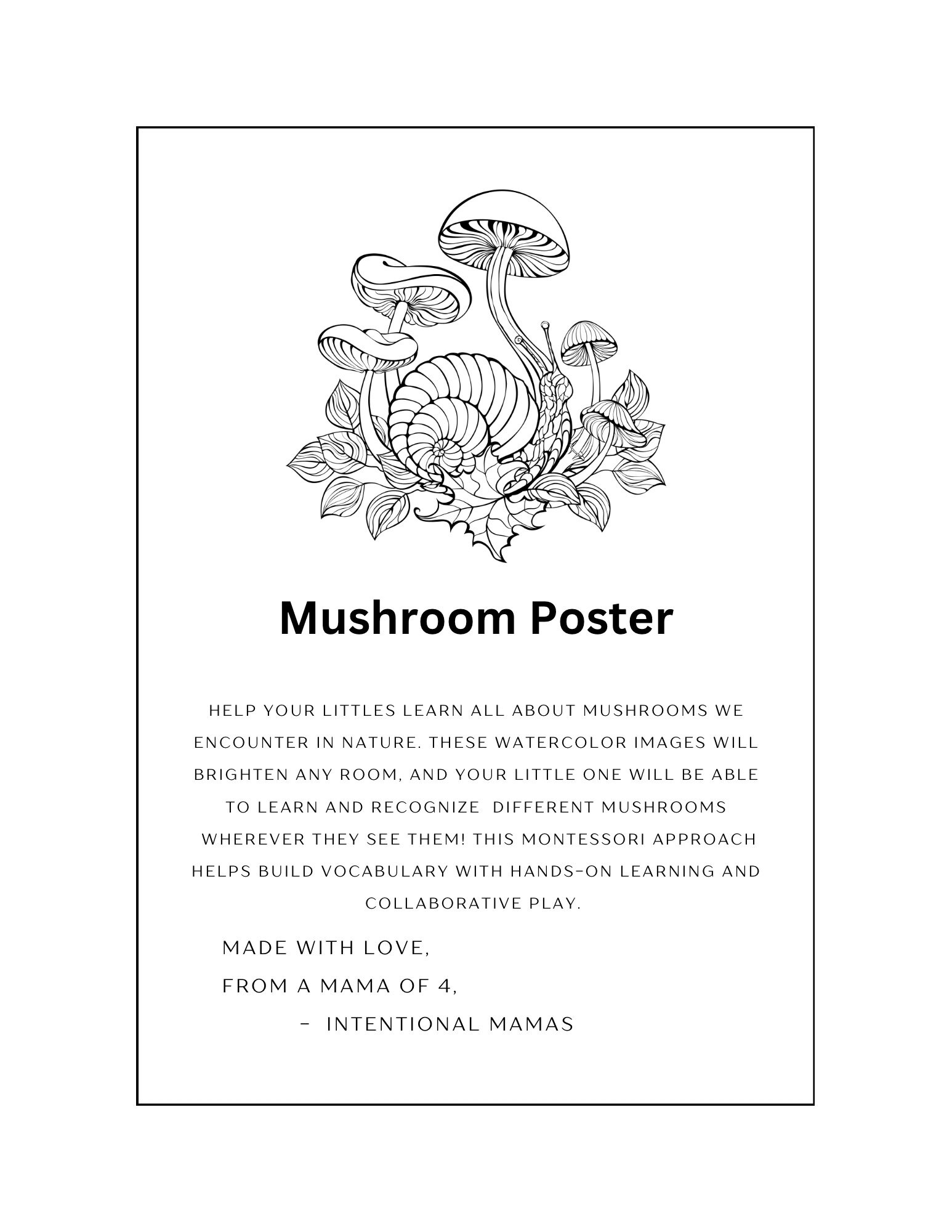 Watercolor Mushroom Poster - Etsy