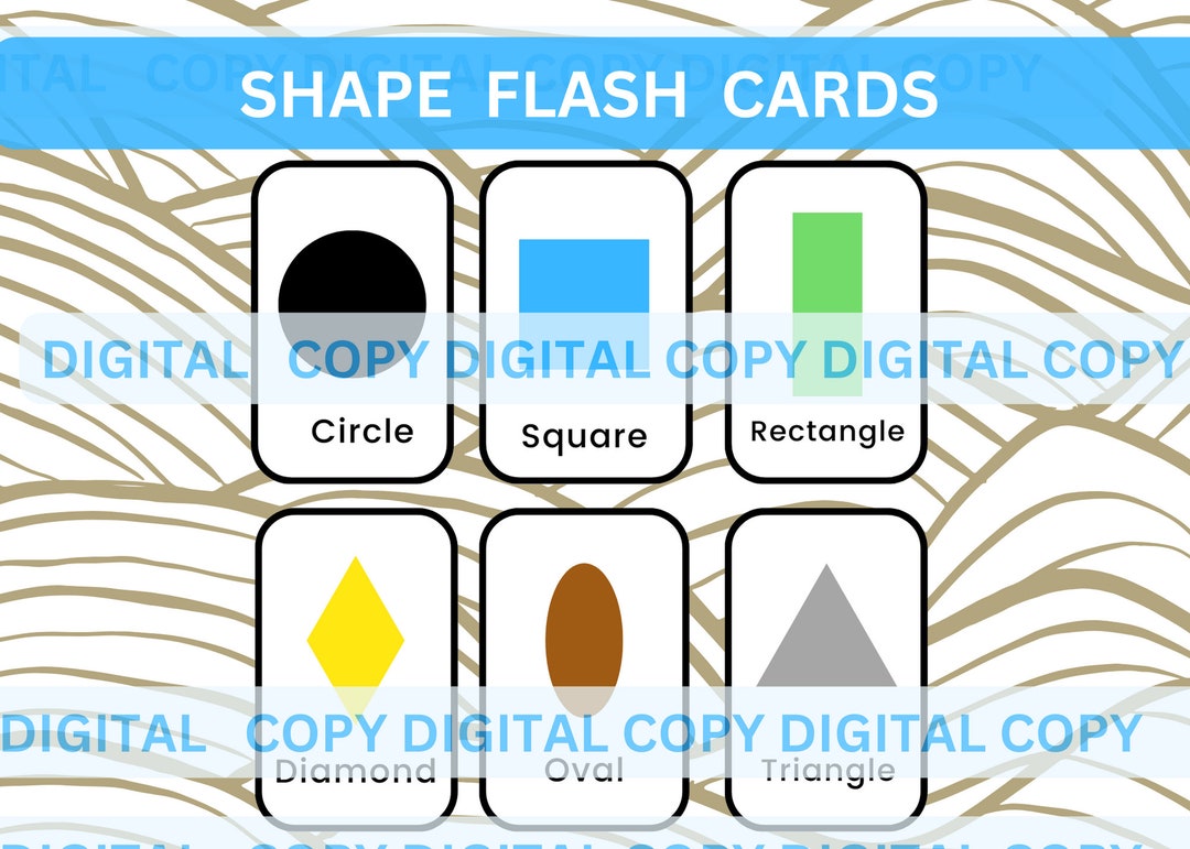 Flashcards Learn Shapes - Etsy