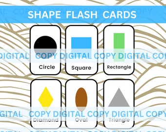 Printable Rainbow Colored Flash Cards, Cute Faces Shape Flash Cards, 2d ...