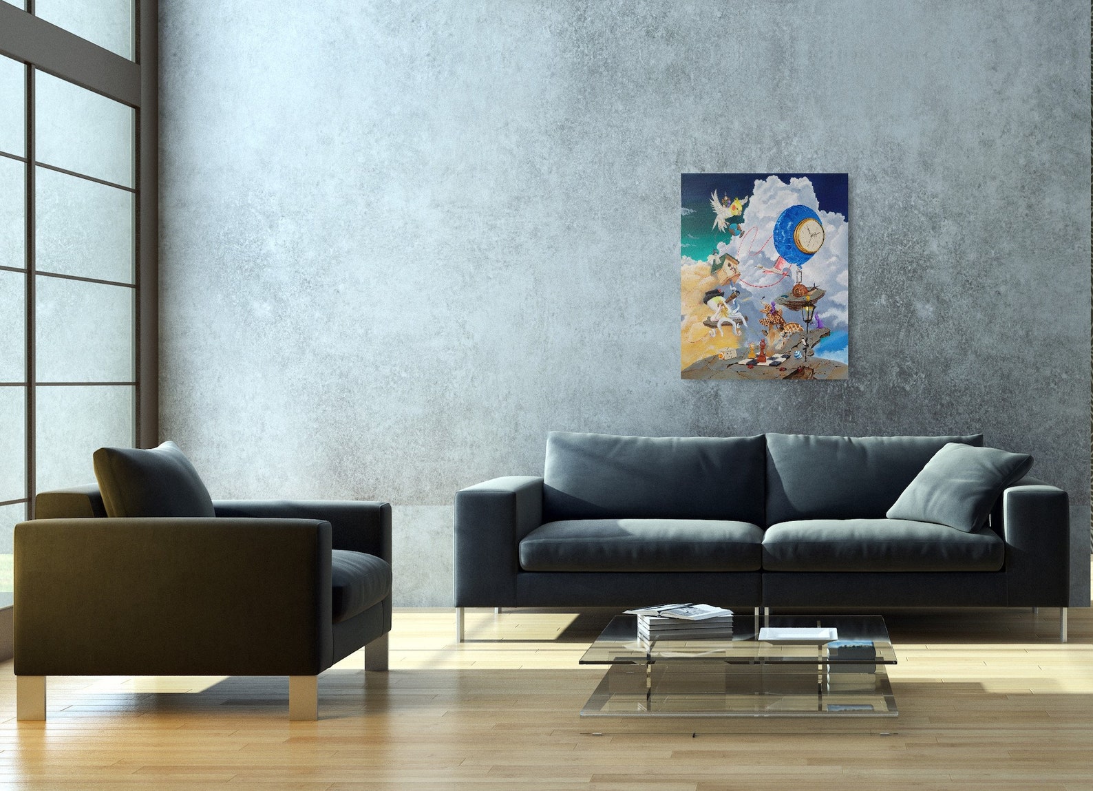 Painting: 'the Right Time'. Art by Bissi. Acrylic Painting. - Etsy