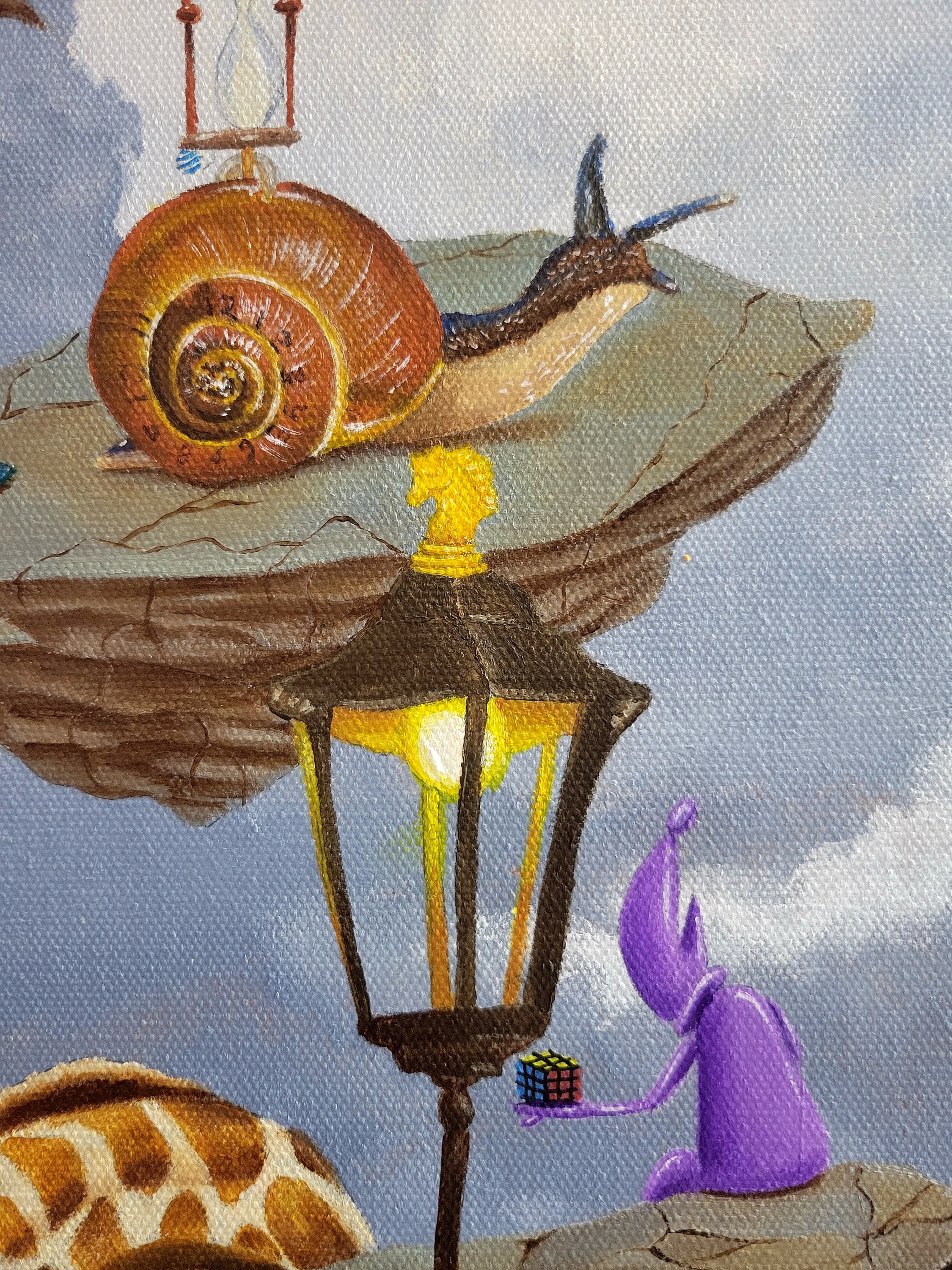 Painting: 'the Right Time'. Art by Bissi. Acrylic Painting. - Etsy