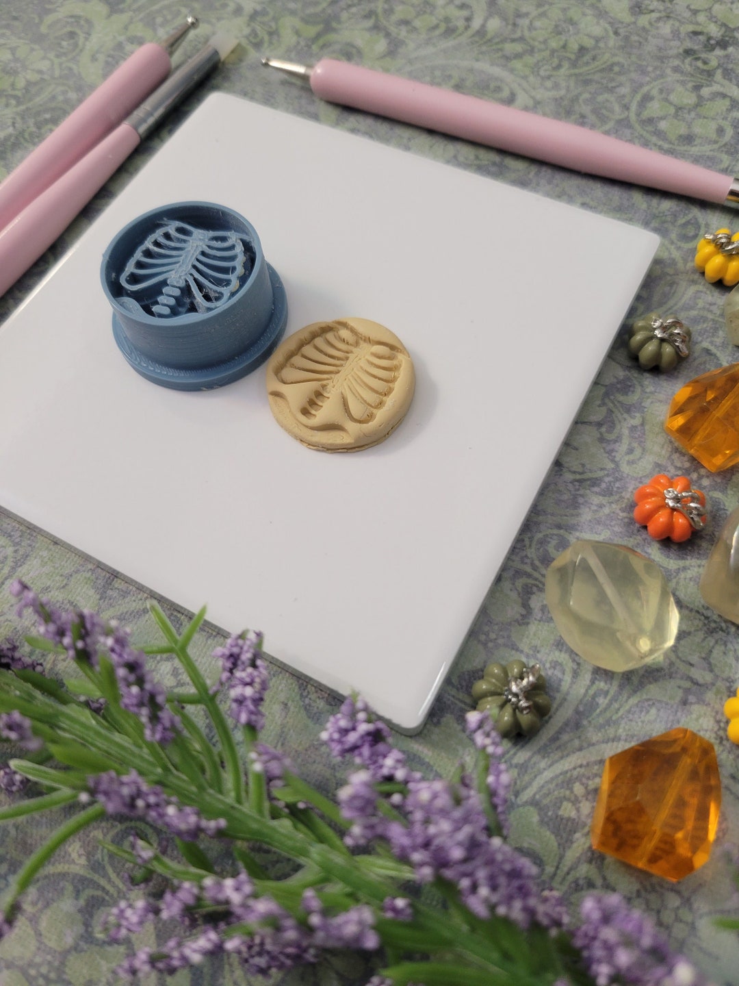 Rib Cage Skeleton Clay Cutter Set. 3D Printed Polymer Clay Cutter Made ...