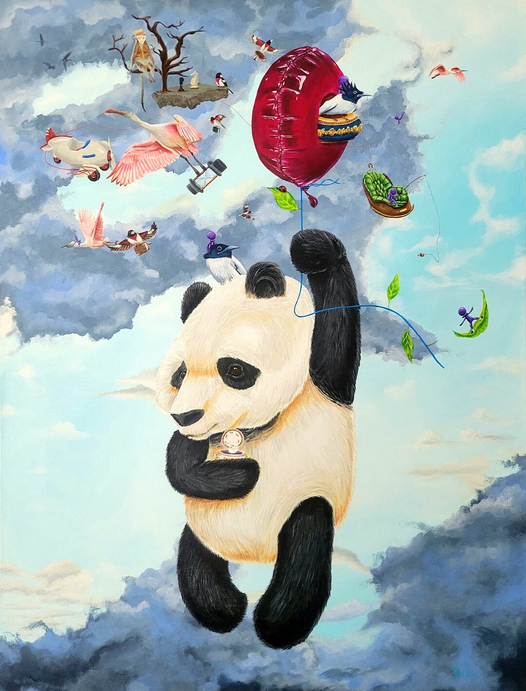 Painting: 'convoluted Mindfulness'. Art by Bissi. Acrylic Painting. - Etsy
