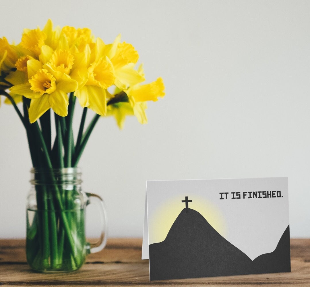 PRINTABLE It is Finished Easter Card - Etsy