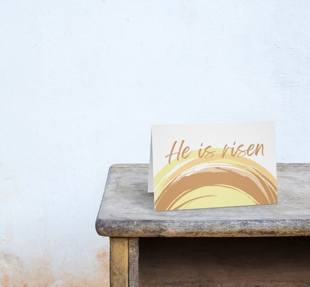 PRINTABLE He is Risen Easter Card - Etsy Australia