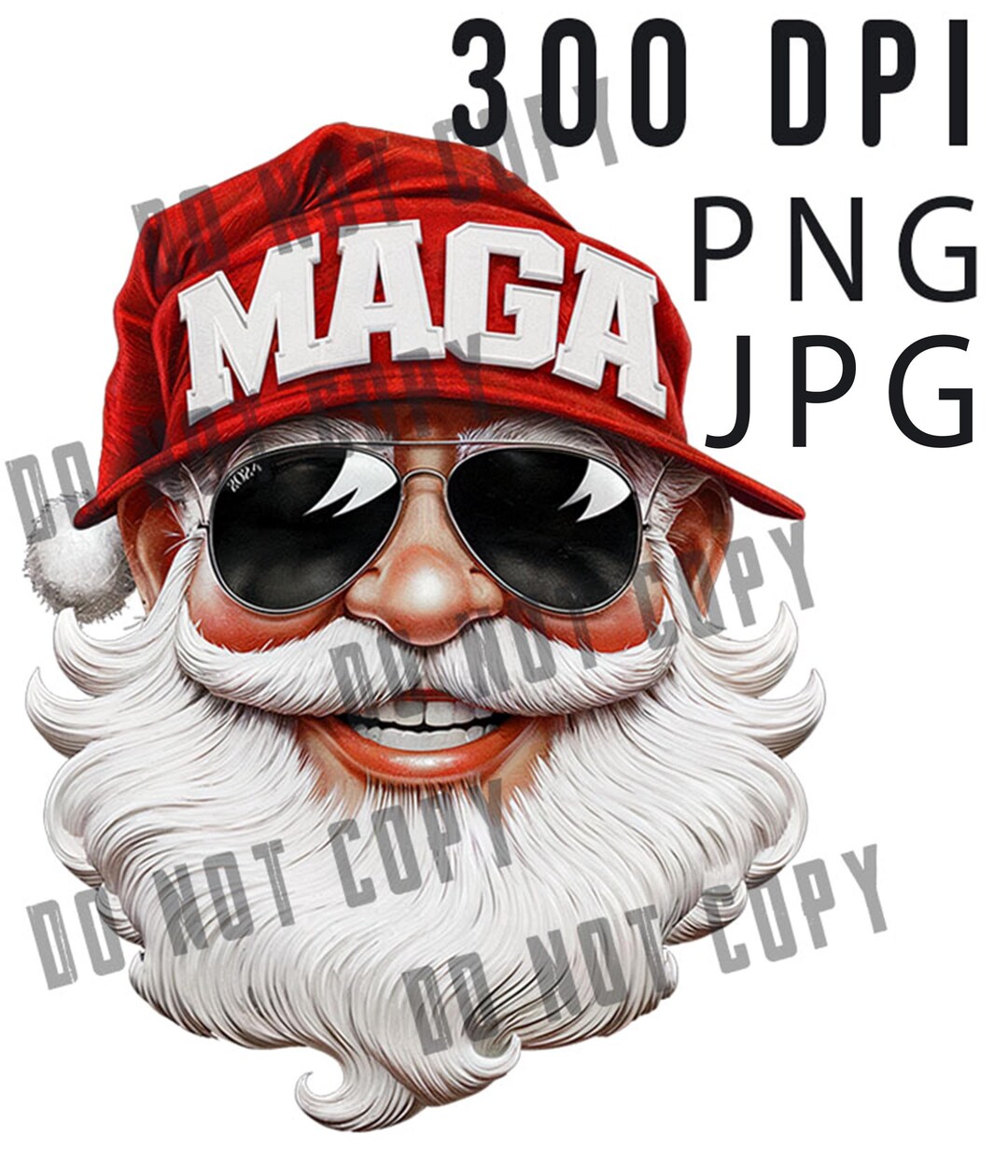 MAGA Santa Claus Digital Download Trump Sublimation Make America Great ...