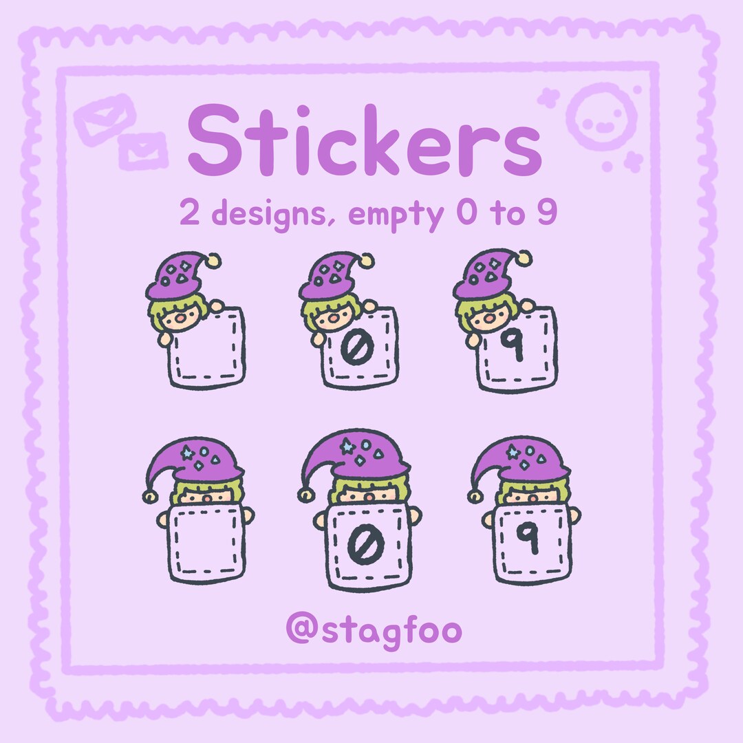 Number PNG Stickers Digital Stickers Digital Stickers - Etsy