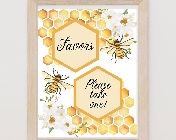 Editable Honey Bee Themed Sign, 8x10 Corjl Poster Template, Digital ...