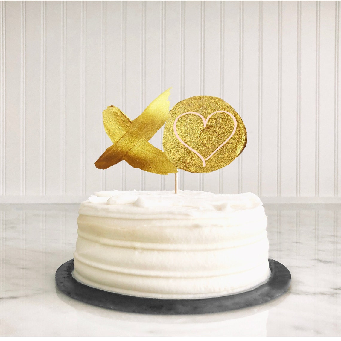 Gold XO Cake Topper: Valentine's Day Party Decor (PDF) - Etsy