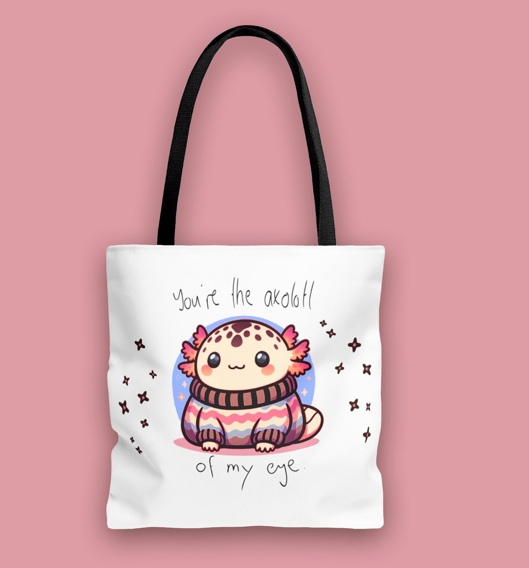 Cozy Axolotl Tote Bag, Valentine's Day Gift - Etsy
