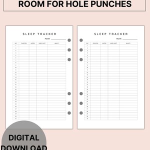 Comprehensive Digital Printable Sleep Tracker for Tracking - Etsy