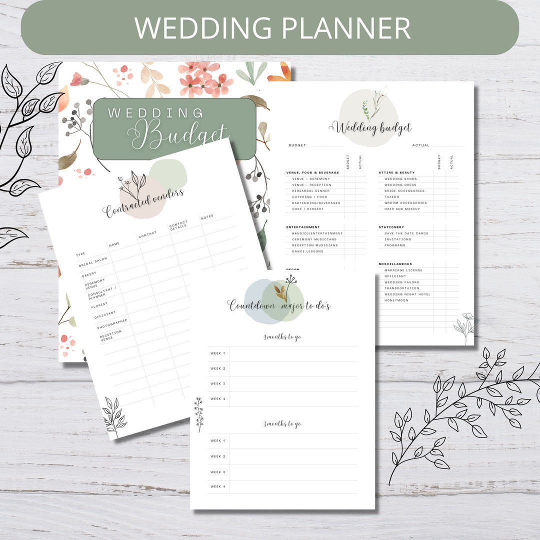 Ultimate Printable Wedding Planner, Digital Filr, the All-in-one ...