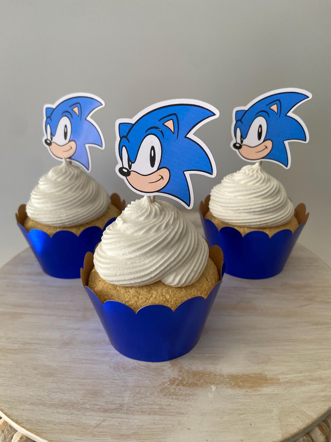 Sonic Cupcake Toppers, Cupcake Wrappers, Sonic Birthday - Etsy
