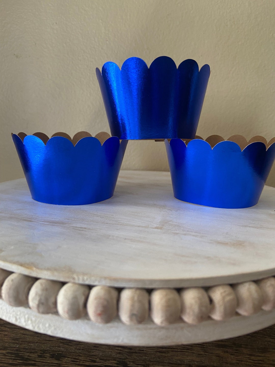 Royal Blue Foil Cupcake Wrappers, Cupcake Wrappers, Birthday Cupcakes ...