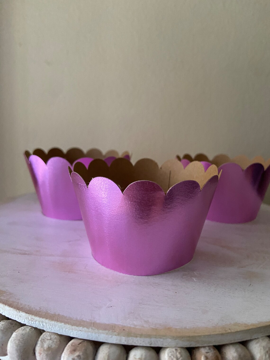 Foil Pink Cupcake Wrappers, Cupcake Wrappers, Party Supplies, Cupcake ...