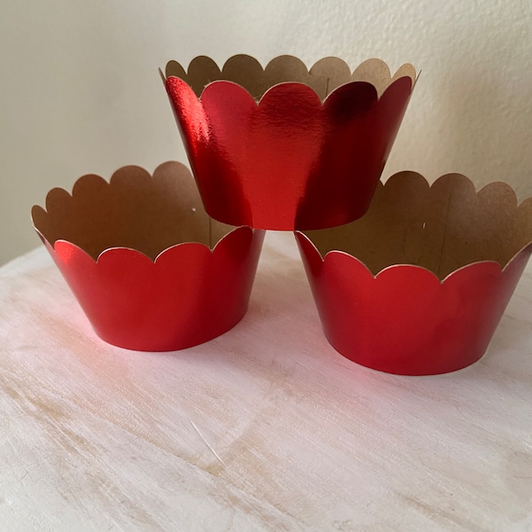 Red Cupcake Liners - Etsy
