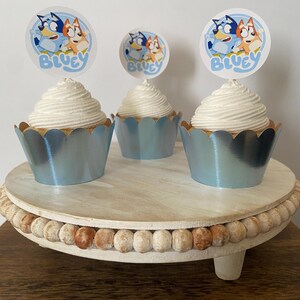 Bluey Cupcake Toppers, Bluey Cupcake Wrappers, Bluey Party Favors ...