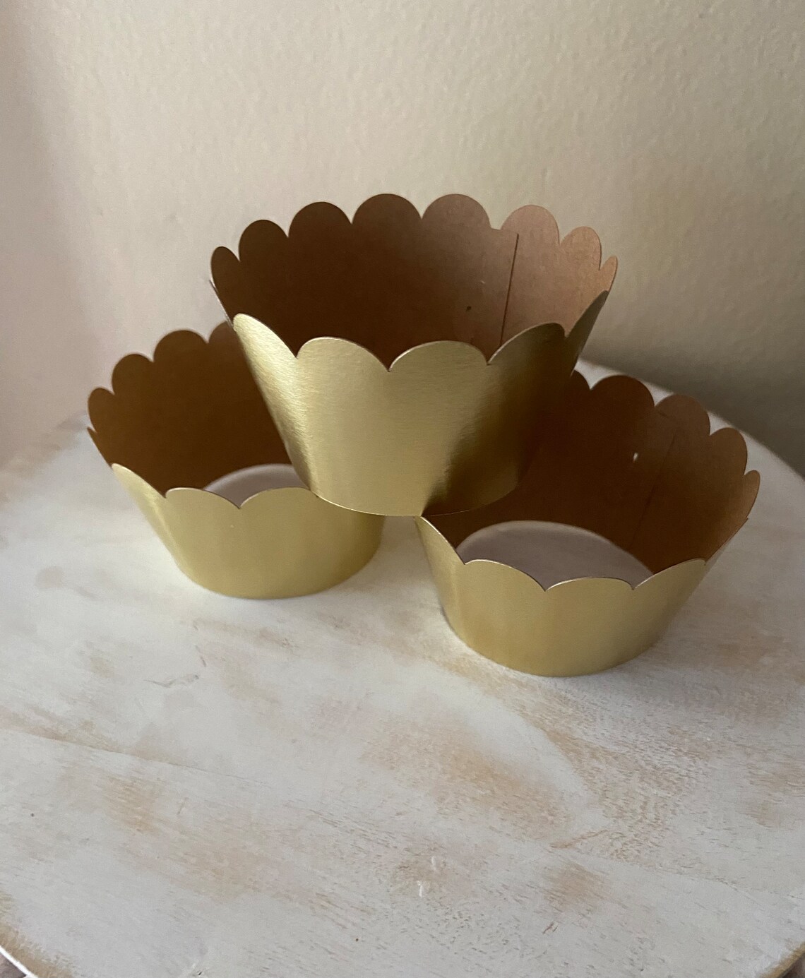 Foil Gold Cupcake Wrappers, Cupcake Wrappers, Party Cupcake Wrappers ...