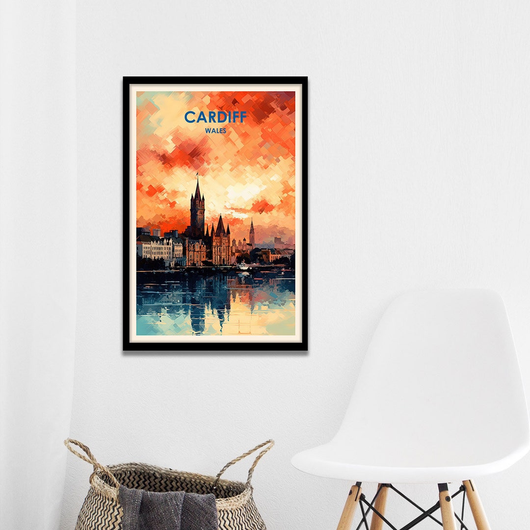 Cardiff Poster Cardiff Print Home Decor Travel Print - Etsy