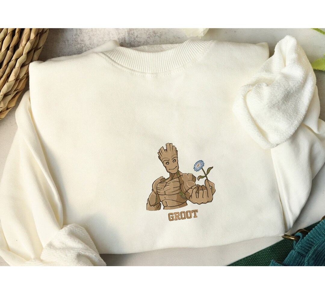 Baby Groot Embroidered Shirt Baby Groot Tees Baby Groot - Etsy