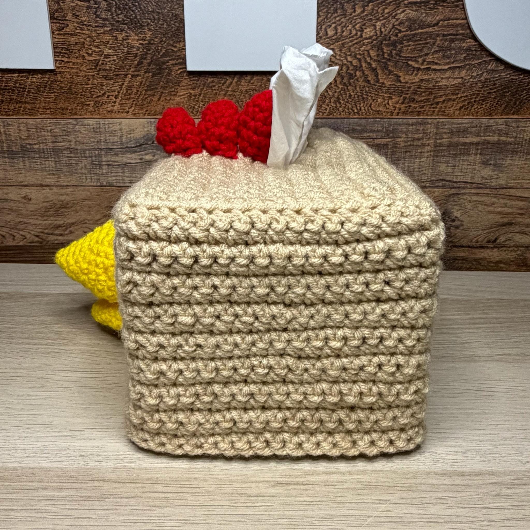 Handmade Crochet Chicken Tissue Box Cover - Etsy