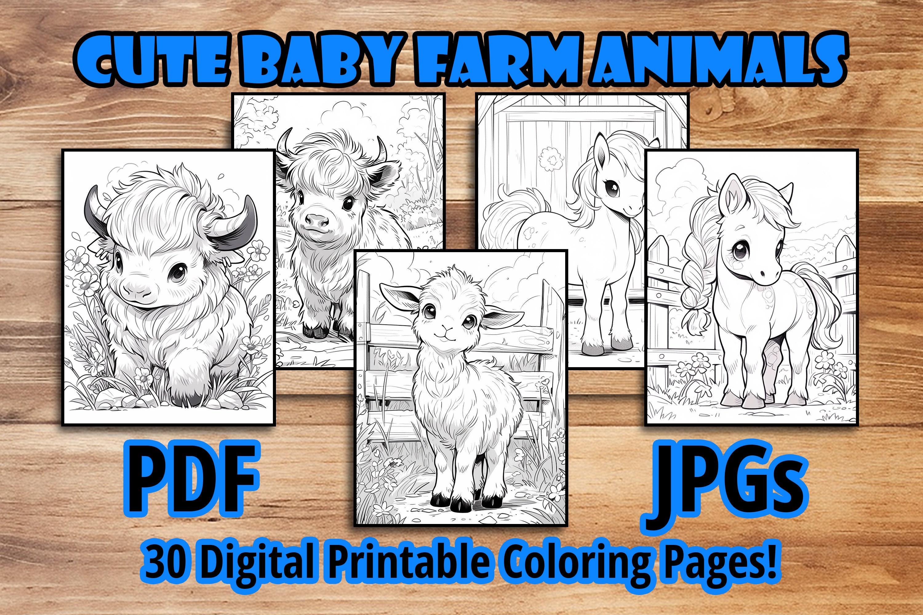 Baby Farm Animal Coloring Pages For Kids