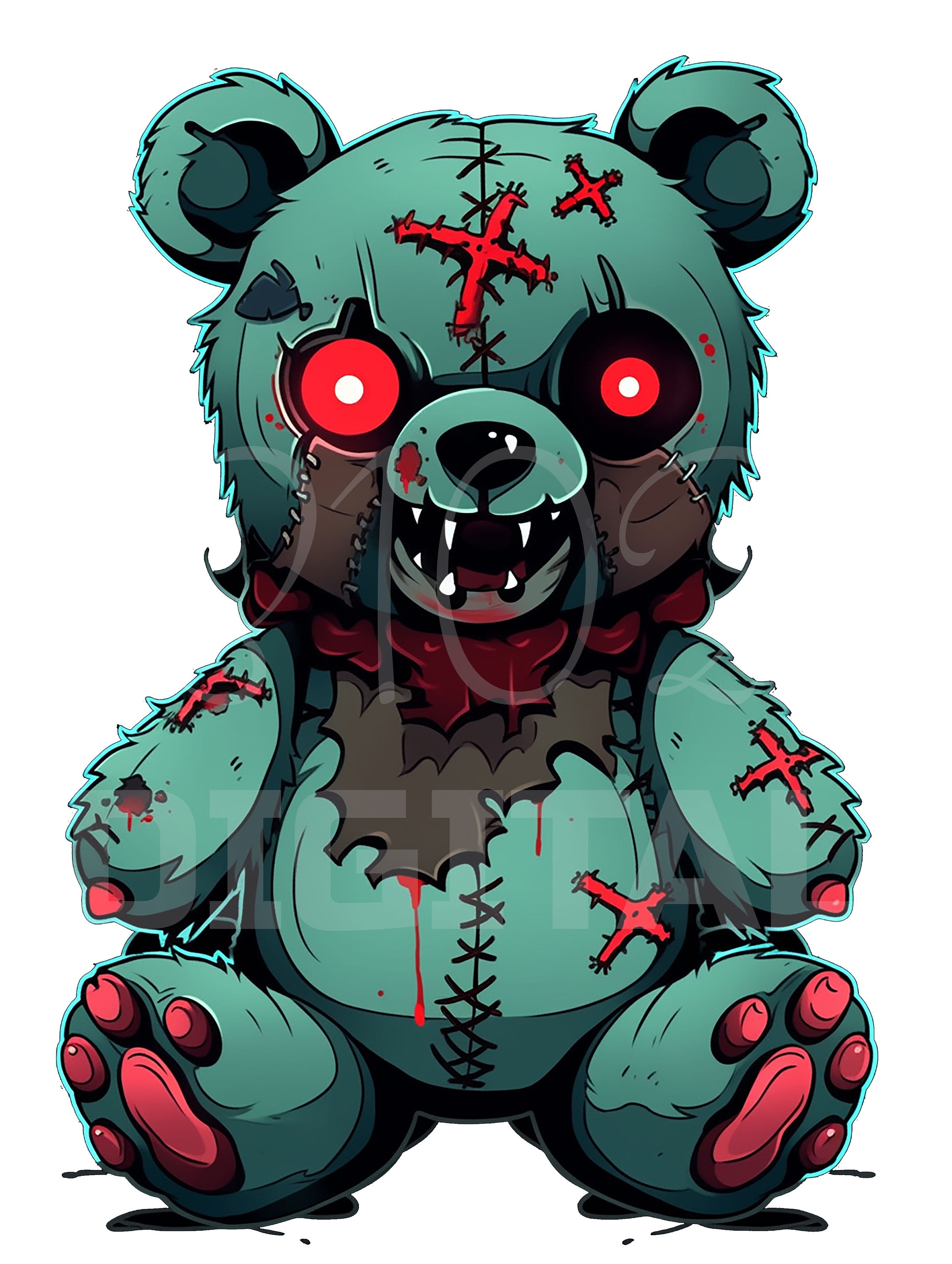 Scary Teddy Bear Bundle Vol 2 6 Png Zombie Spooky Teddybear Monster Teddy Bears Horror Teddy