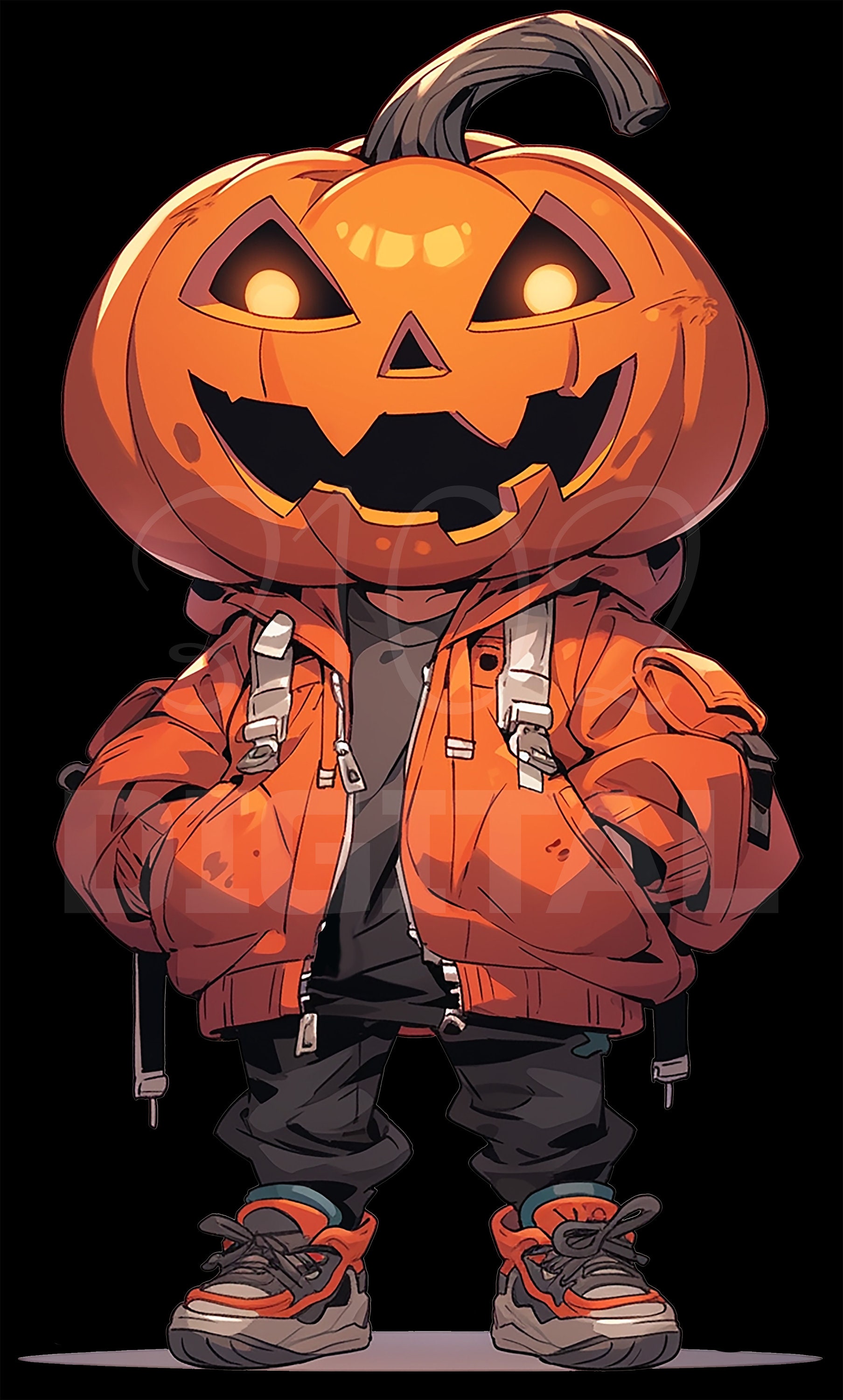 Bundle of 6 Pumpkin Head Kids PNG Download Pack Clipart of Jack-o ...