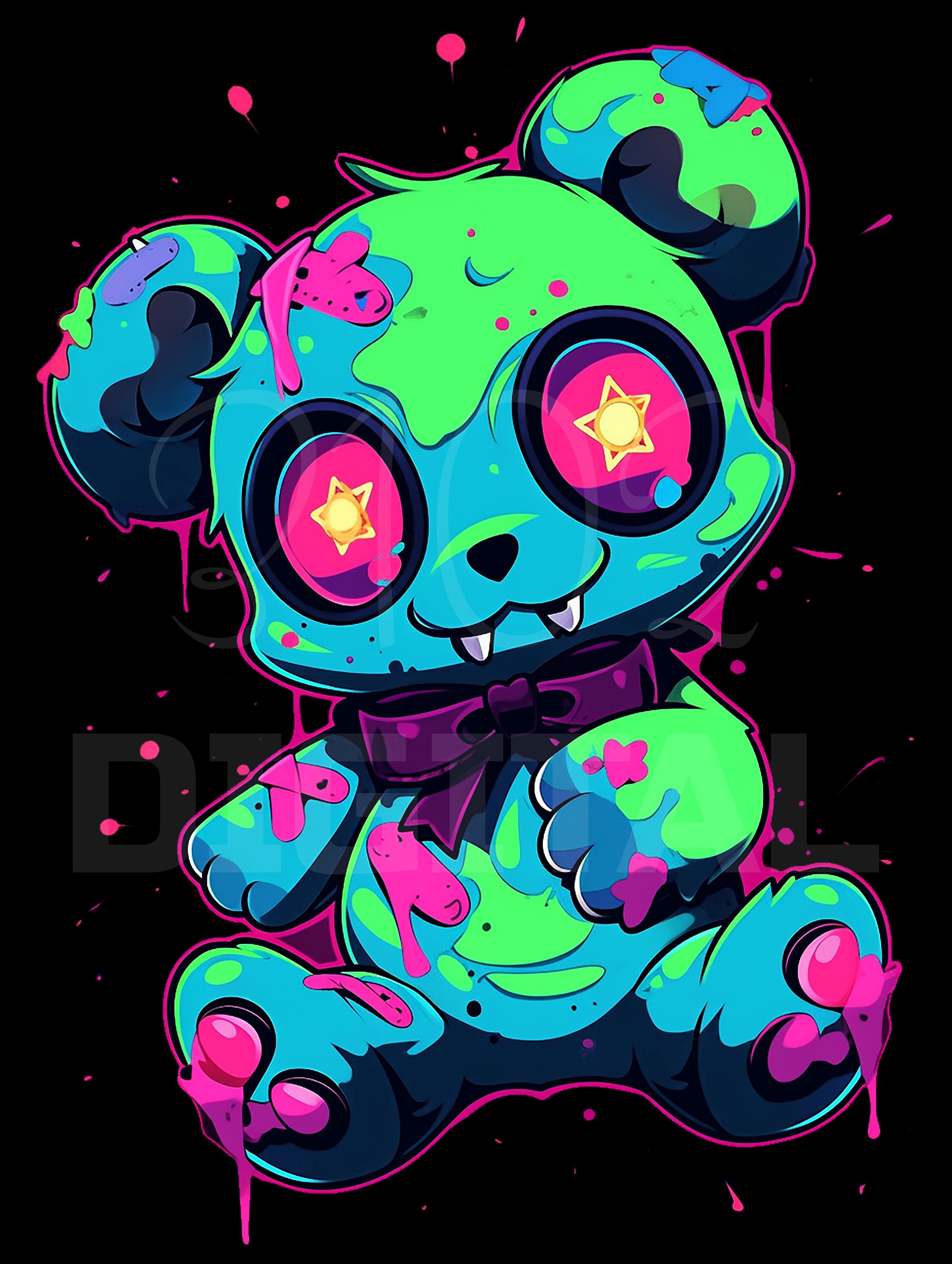 Scary Teddy Bear Bundle Vol 3, 6 PNG Spooky Teddybear Zombie Teddy ...