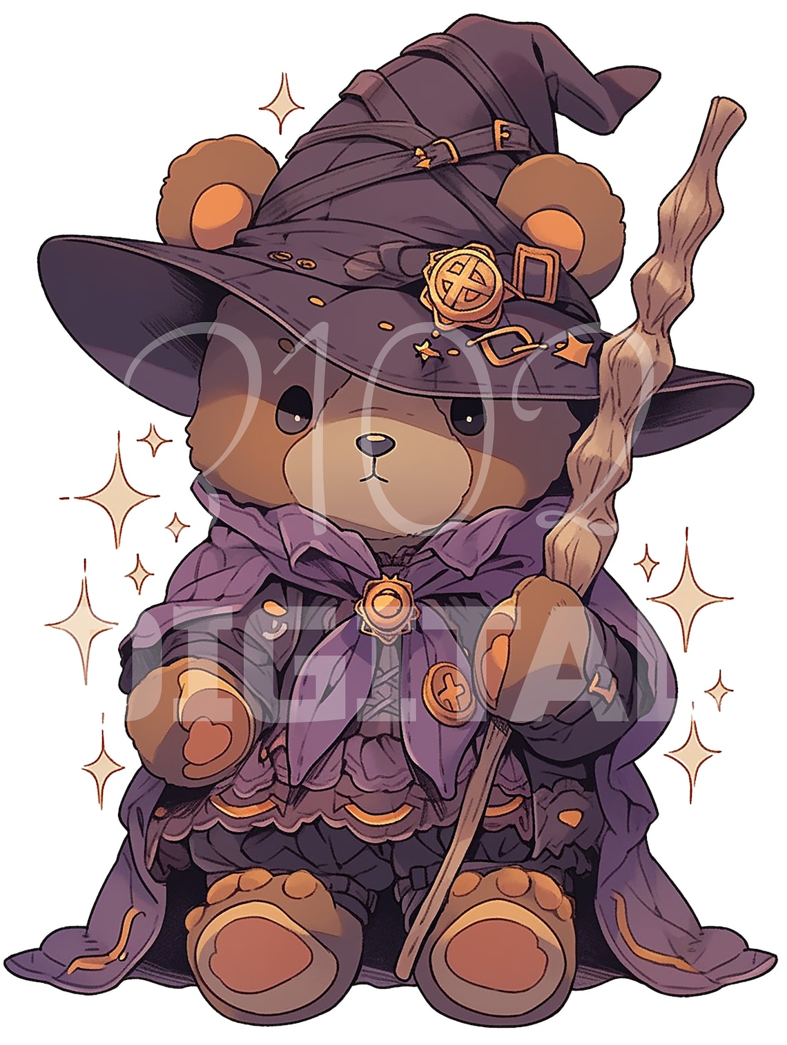 Bundle of 6 Teddy Bears Wearing Witch Costumes for Halloween Spooky ...