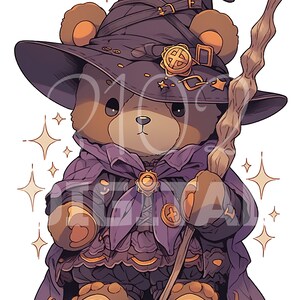 Bundle of 6 Teddy Bears Wearing Witch Costumes for Halloween Spooky ...