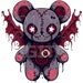 Scary Teddy Bear Bundle Vol 1, 6 PNG Zombie Spooky Teddybear Monster ...