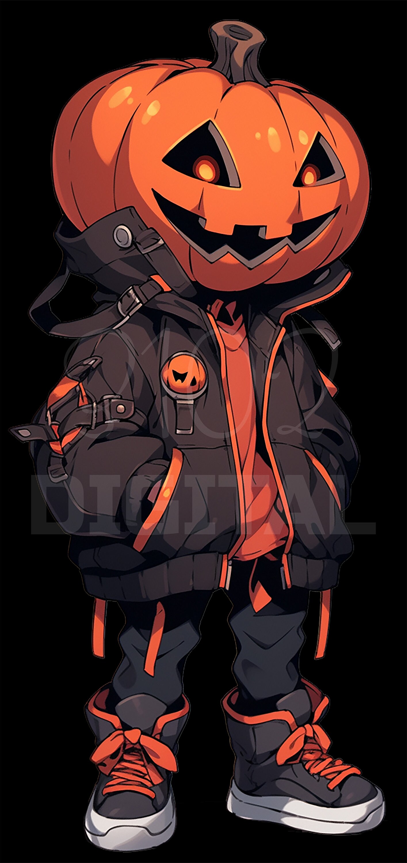 Bundle of 6 Pumpkin Head Kids PNG Download Pack Clipart of Jack-o ...
