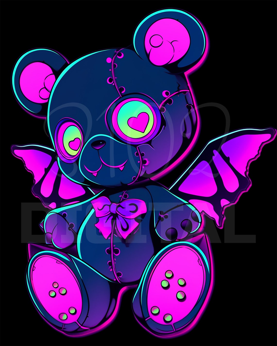 Scary Teddy Bear Bundle Vol 3, 6 PNG Spooky Teddybear Zombie Teddy ...