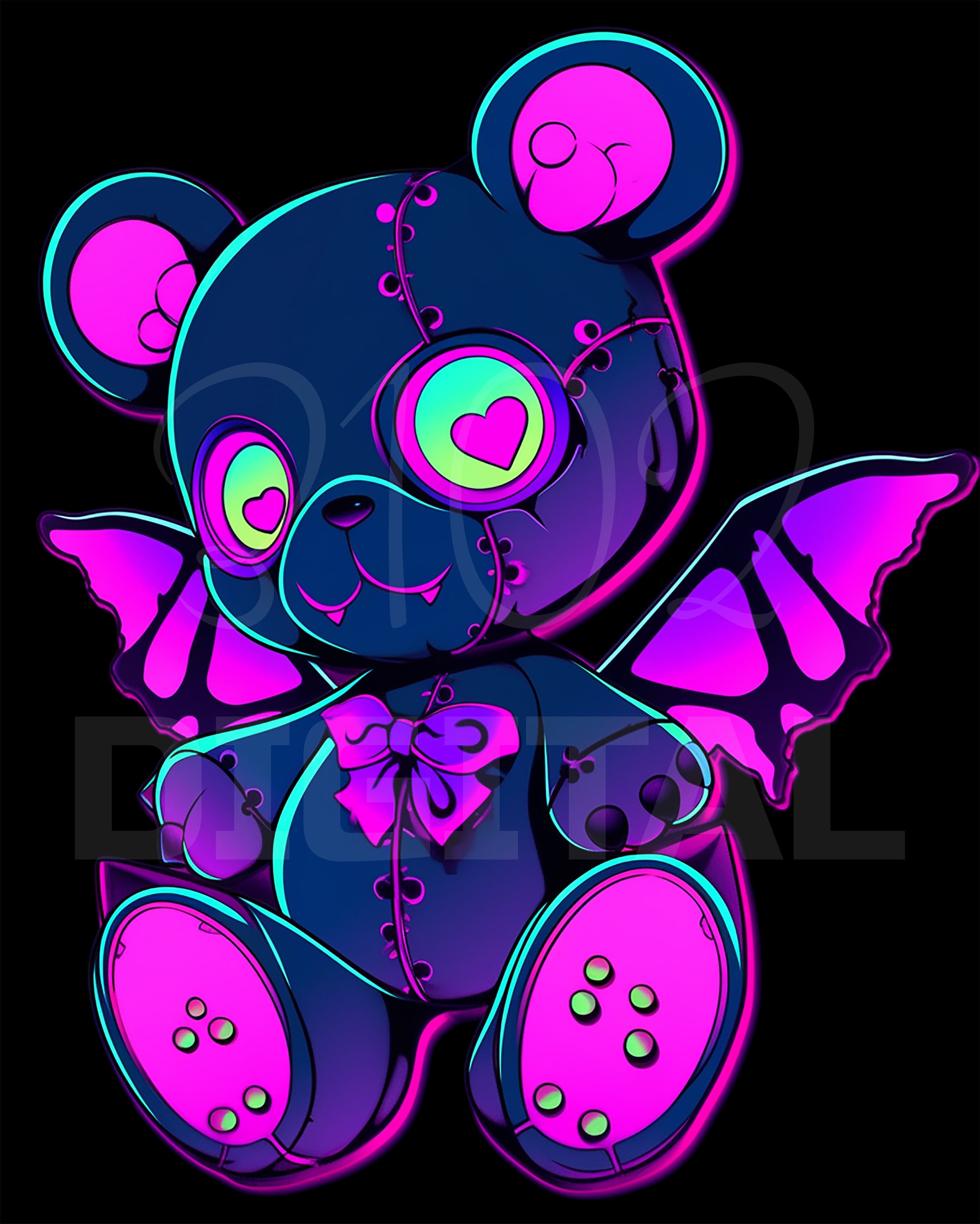 Scary Teddy Bear Bundle Vol 3, 6 PNG Spooky Teddybear Zombie Teddy ...