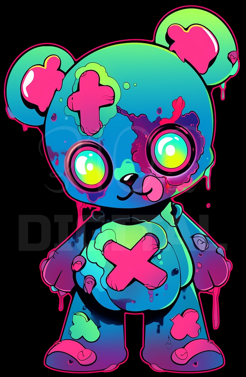 Scary Teddy Bear Bundle Vol 3 6 Png Spooky Teddybear Zombie Teddy Bears Monster Teddy Bears