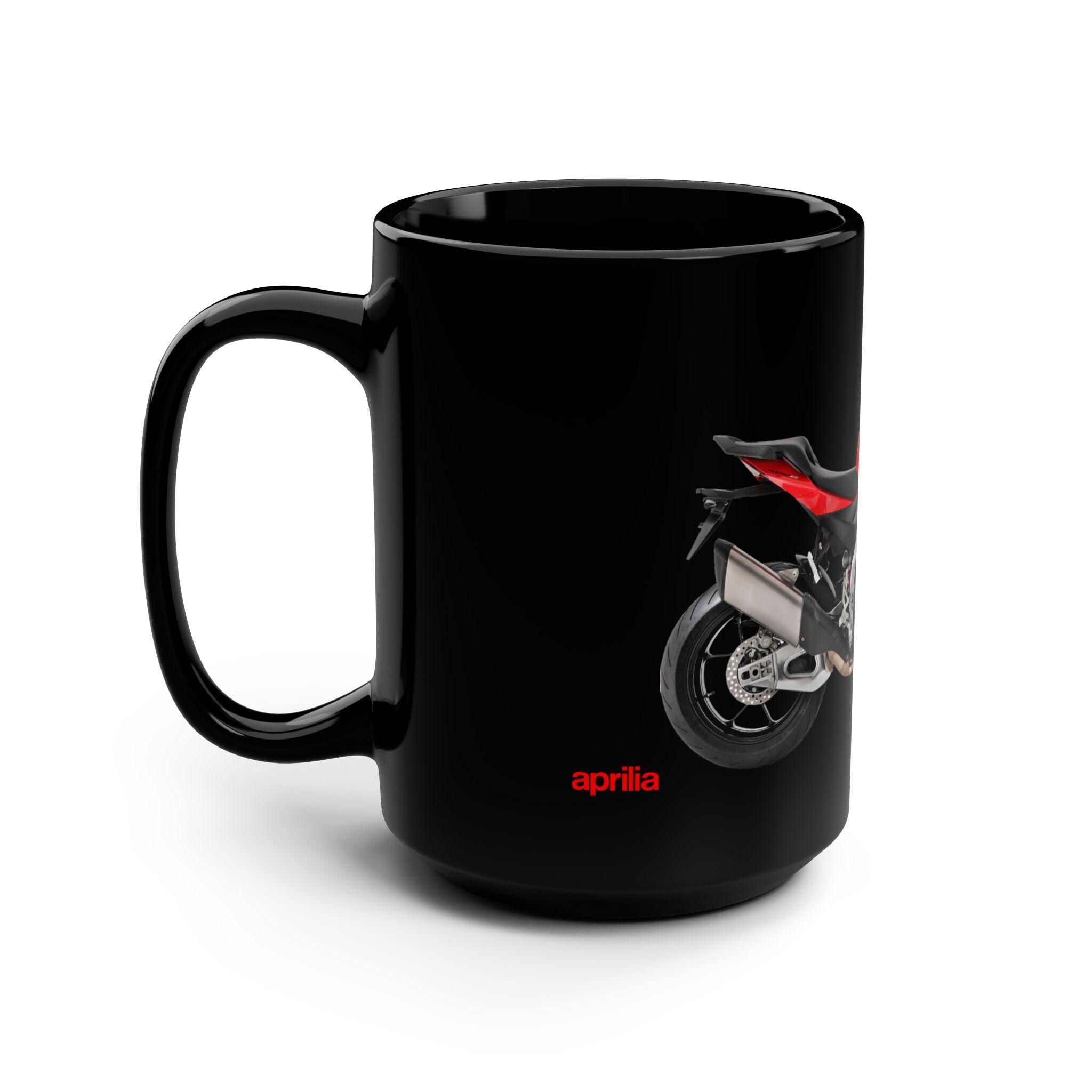 Aprilia Tuono V4 1100 Torque Red 2024 Black Coffee Cup Mug, large 15oz ...