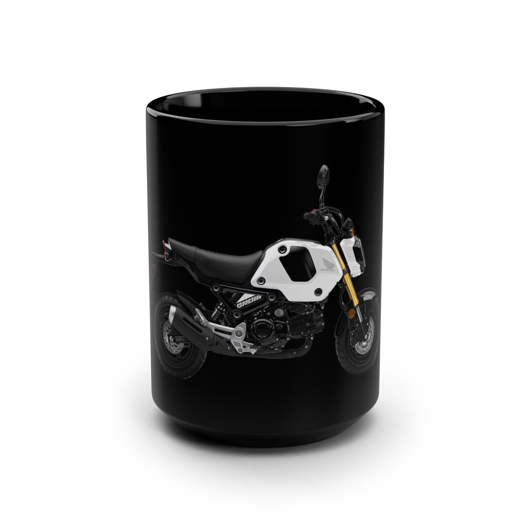 Honda Grom MSX125 MSX 125 White (2024) Black Coffee Cup Mug, (large ...