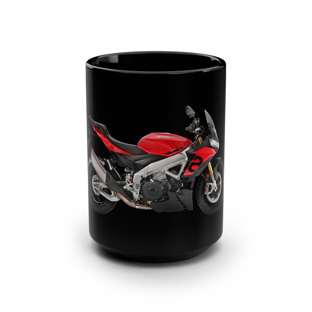 Aprilia Tuono V4 1100 Torque Red (2024) Black Coffee Cup Mug, (large ...