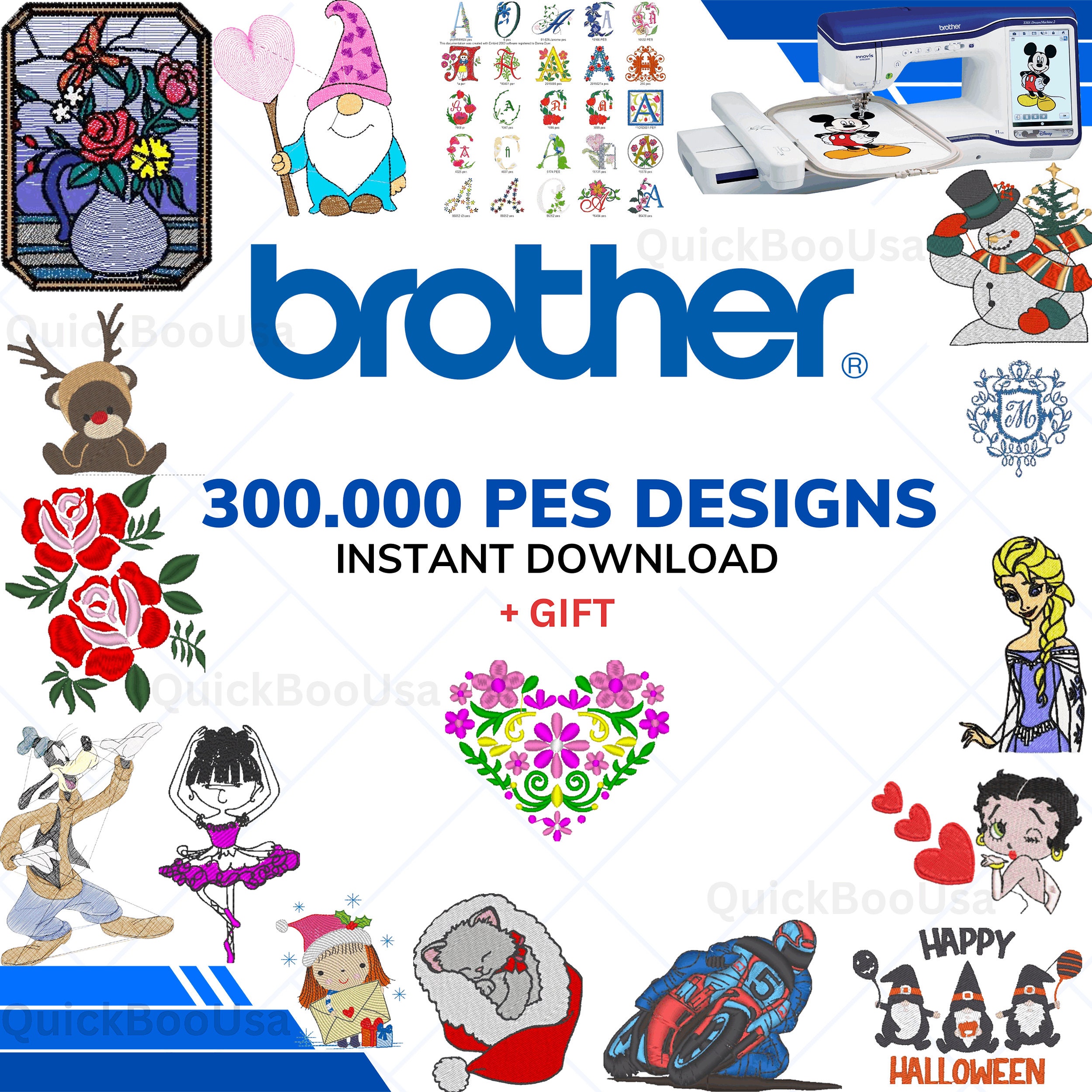 Colección de diseños de bordado Descarga de Brother Machine: más de 300 ...