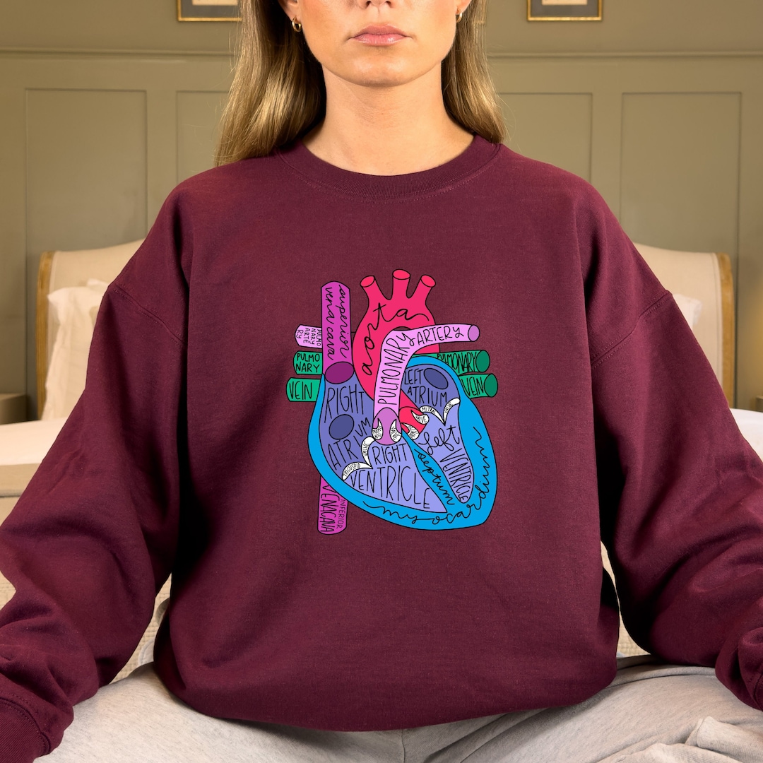 CVICU Cardiac Nurse Heart Flow Anatomy Shirt, CVICU Nurse Shirt, Go ...