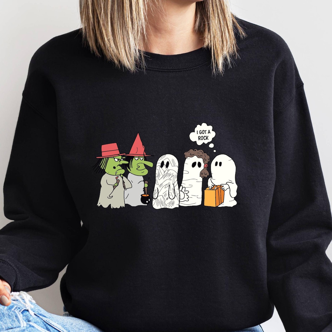 I Got A Rock Halloween Custom Meme Sweatshirt , Funny Ghost Sweatshirt ...