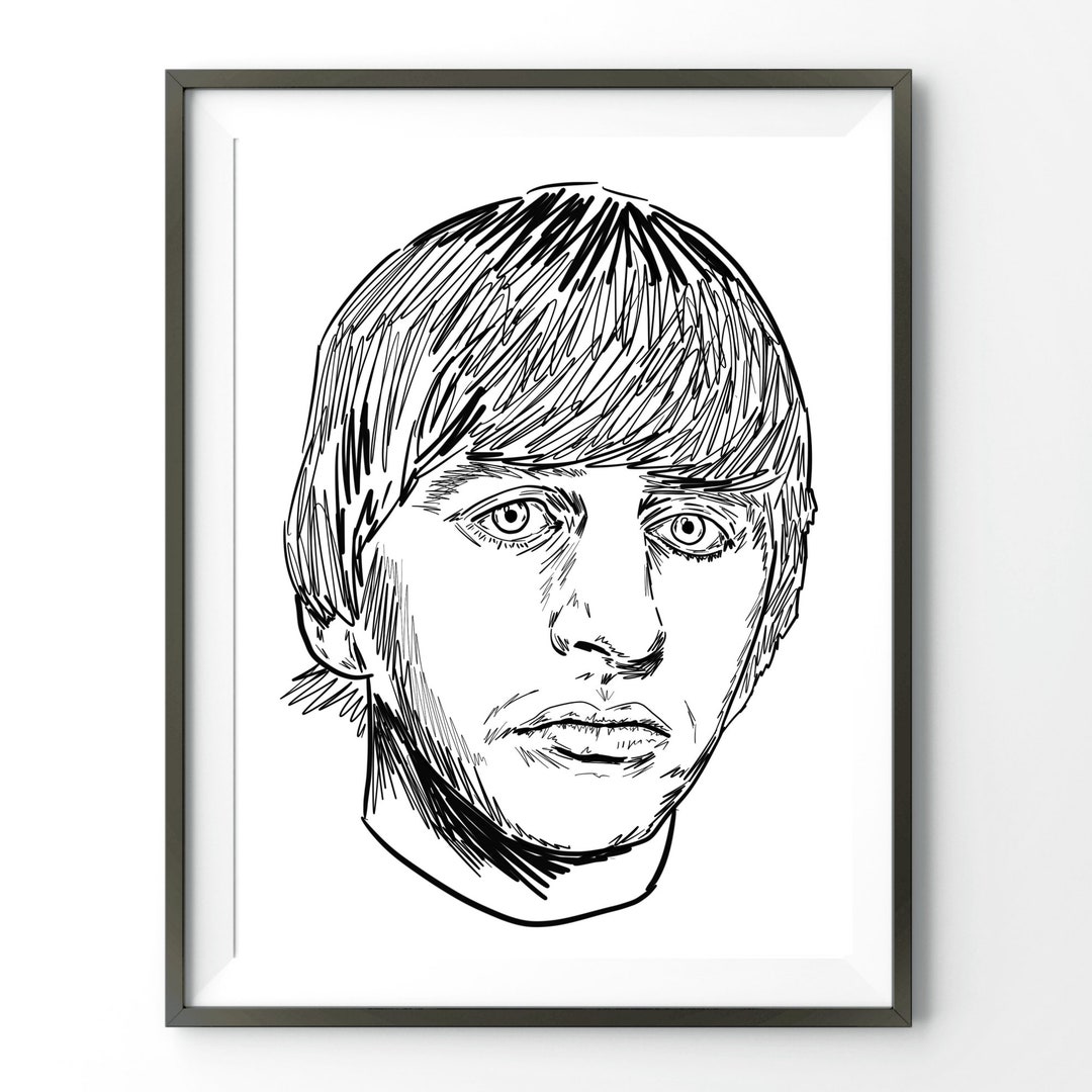 Ringo Starr Digital Download Wall Art Canvas Print Minimalist the ...