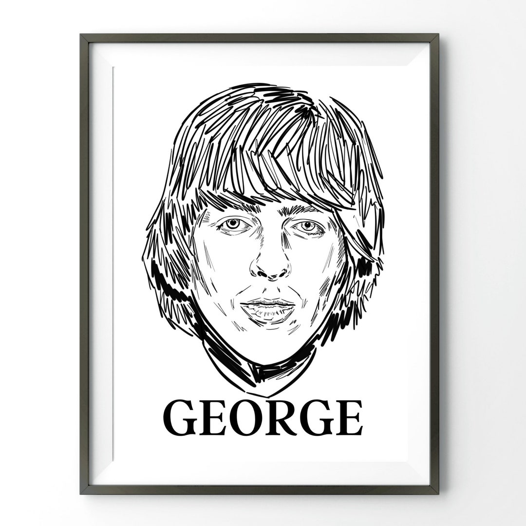 George Harrison Digital Download Wall Art Canvas Print Minimalist the ...