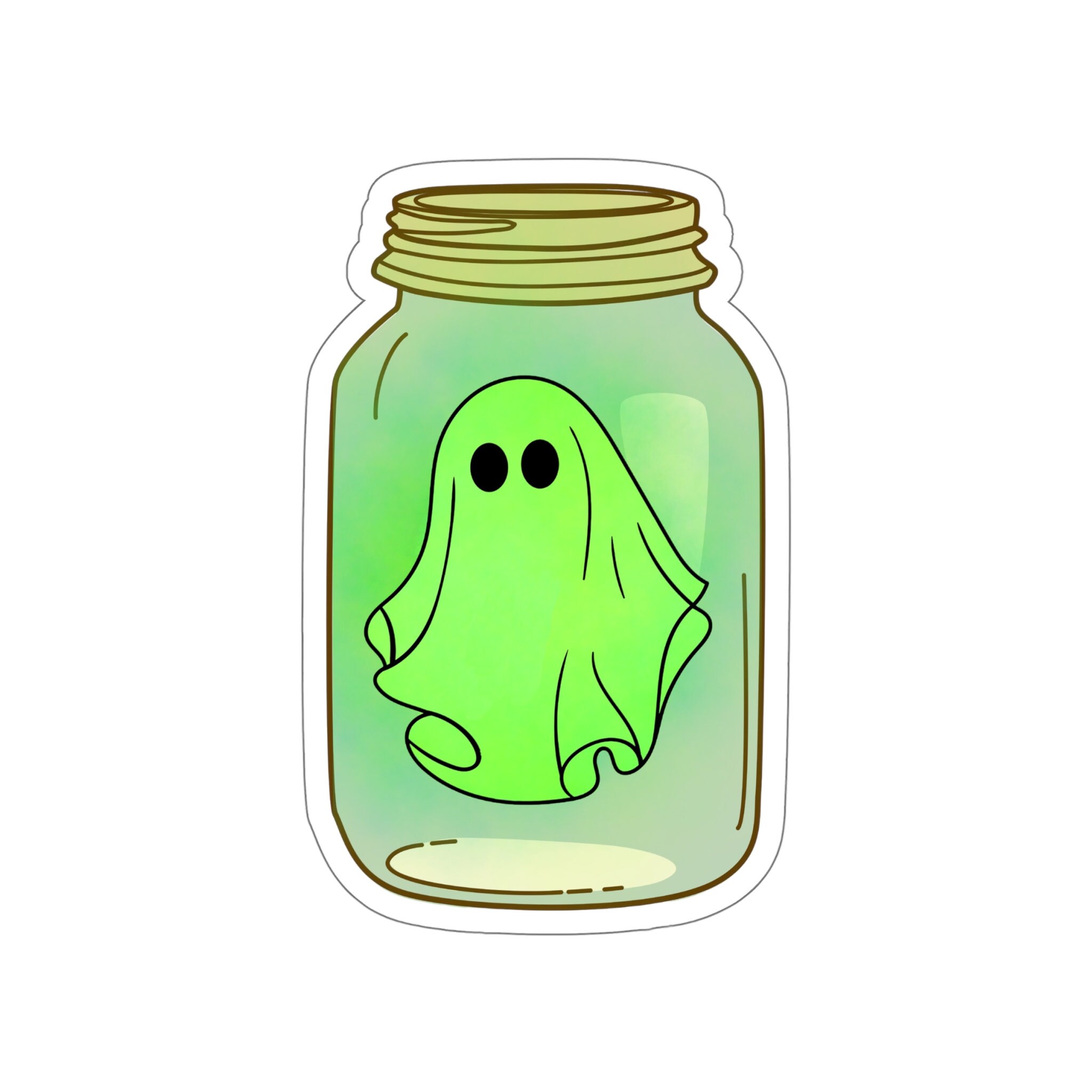 Ghost in a Jar Die-cut Sticker / Bumper Sticker - Etsy