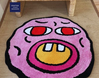 Tufted Cherry Bomb Rug Pink Handmade Rug, Tufted Rug, Custom Rug, Tyler ...